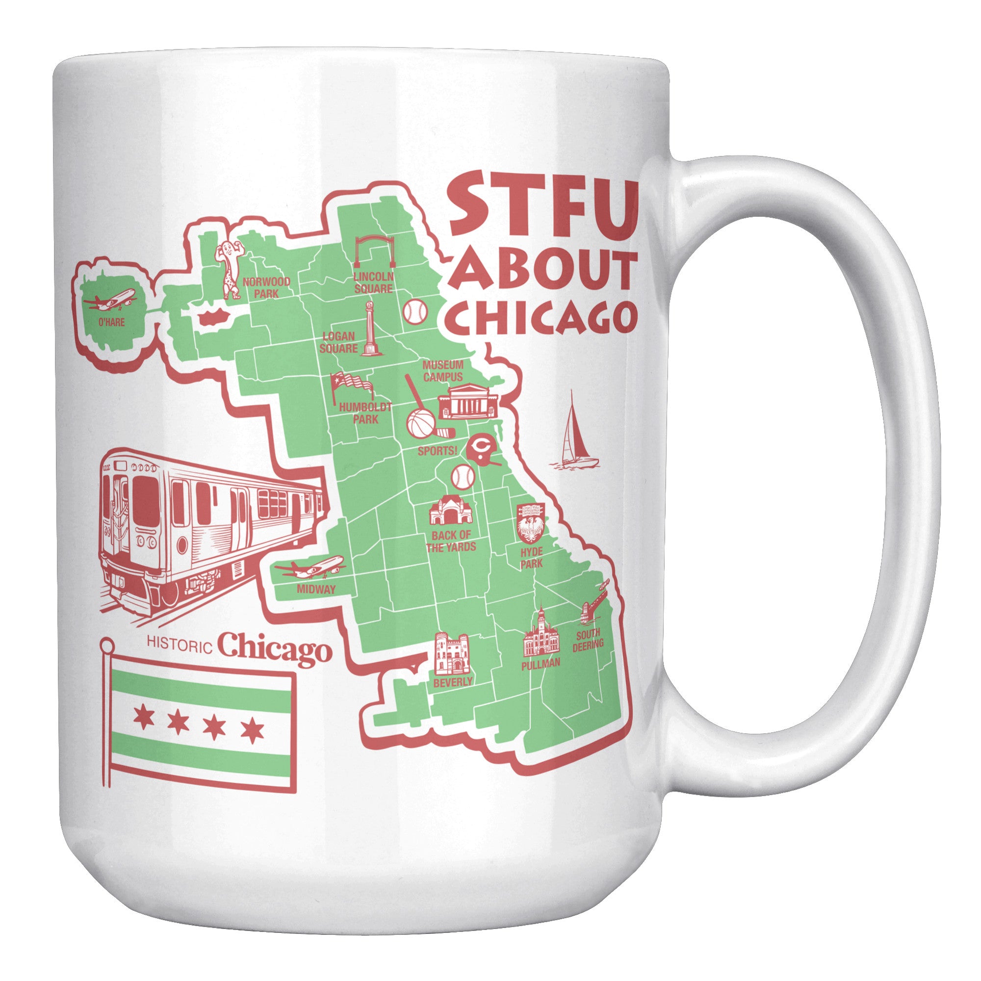 STFU About Chicago Pizza Box Coffee Mug – Harebrained