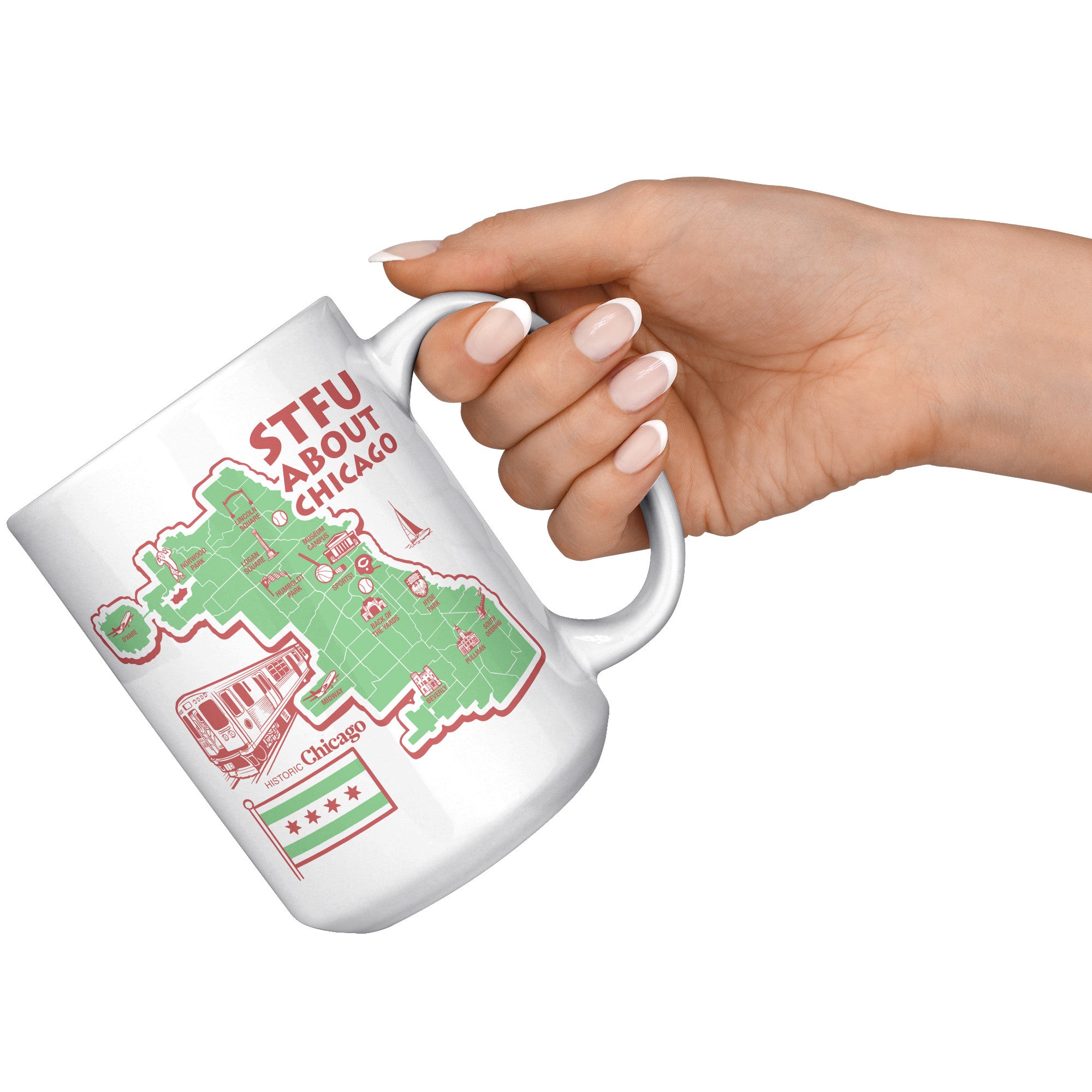 STFU About Chicago Pizza Box Coffee Mug – Harebrained
