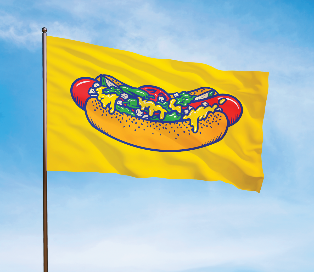 Chicago Hot Dog Flag – Harebrained